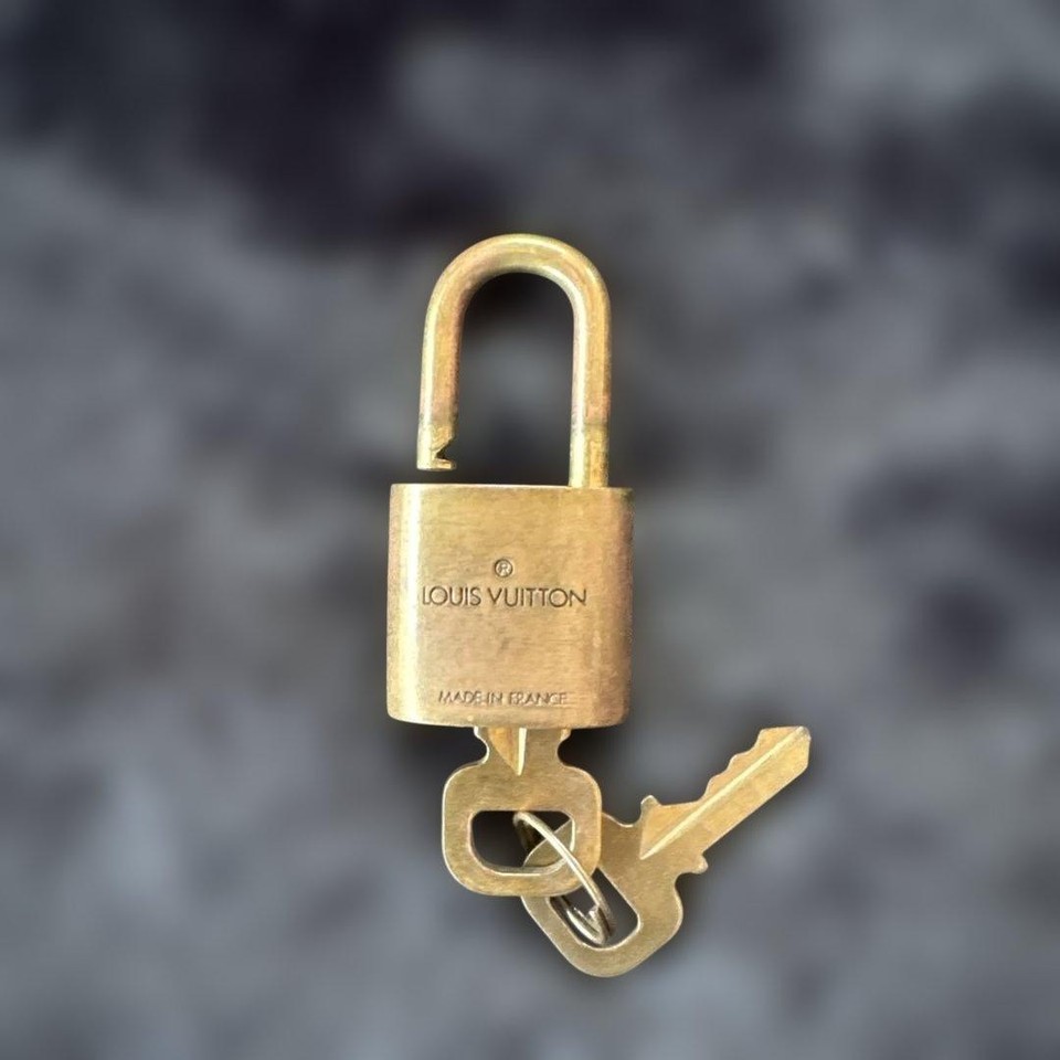 LOUIS VUITTON Padlock 322 Gold Brass Lock With Two Keys Used | eBay ...