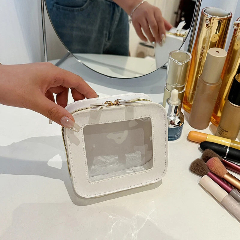 Small Cosmetic Bag Mini Makeup Bag for Purse Square Zipper Waterproof ...