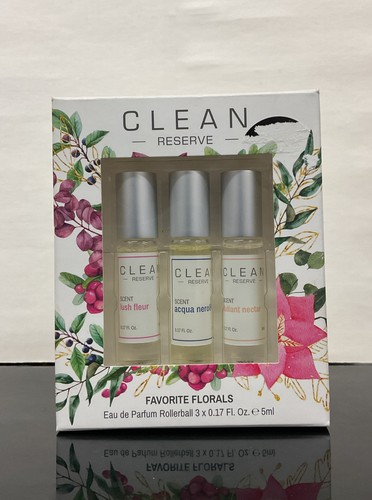 Clean Reserve Favorite Florals Set Eau De Parfum Rollerball 3x 0.17 Fl ...