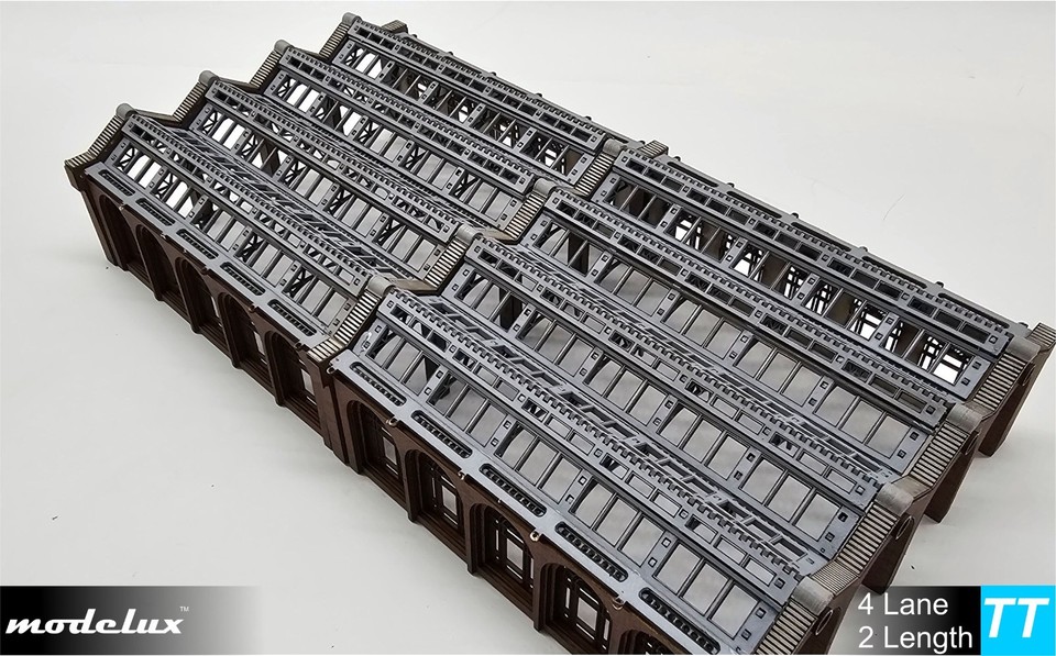 Modelux TT Gauge 'Cheltenham' 4 Lane Double Length Engine Shed Kit ...