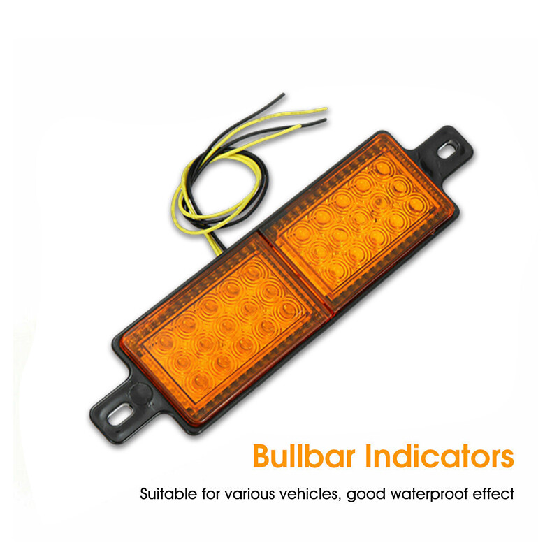 2X Sealed Bullbar Lights Front Indicator Park Bull Bar Light Car Lamp ...