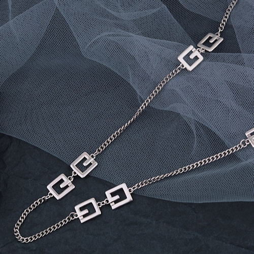 925 Sterling Silver Handmade Vintage Elegant Unique Square Design Chain ...