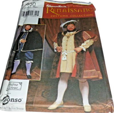 Tudor Elizabethan King Henry 8th Cape Coat Hat Costume Sewing Pattern ...