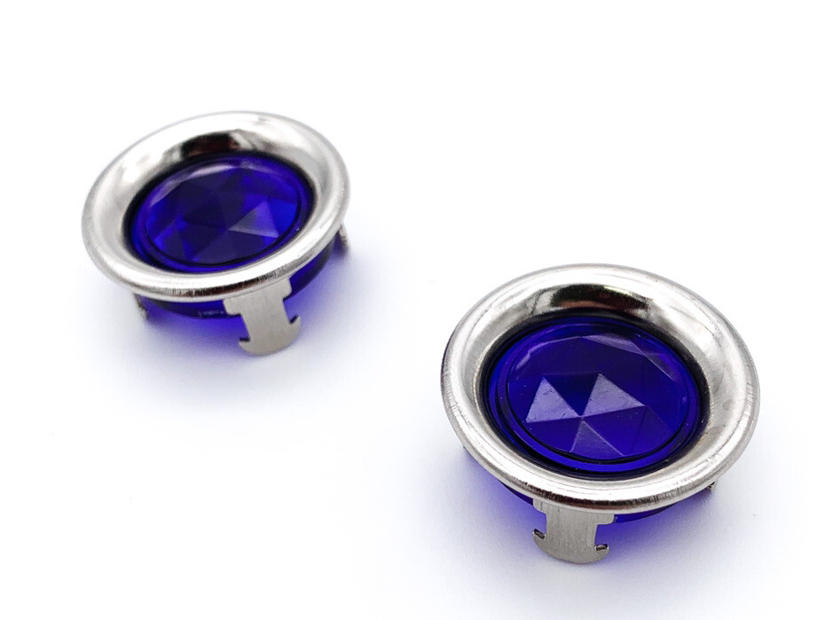 Blue Dot Inserts w/ Chrome Metal Rings Rims - Tail Light | eBay