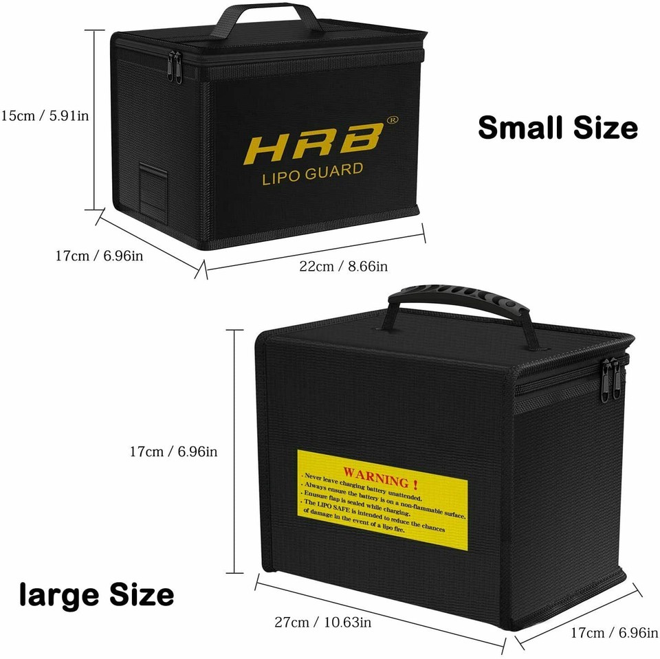 Lipo Battery Safe Bag Fireproof Explosion-Proof RC Charger Storage ...