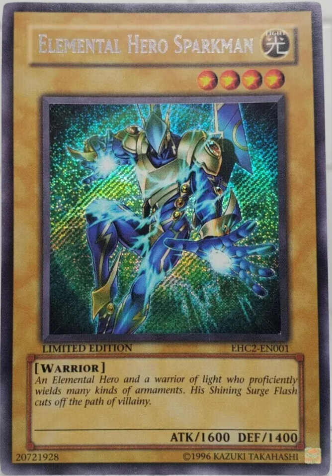 Elemental Hero Sparkman (EHC2-EN001) - Secret Rare - Yugioh *FREE ...