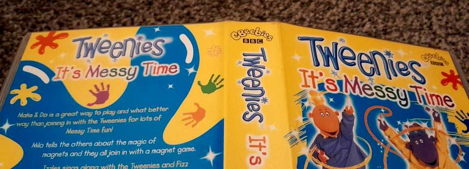 TWEENIES IT'S MESSY TIME BBC VIDEO BELLA JAKE MILO PAL VHS VIDEO KIDS ...