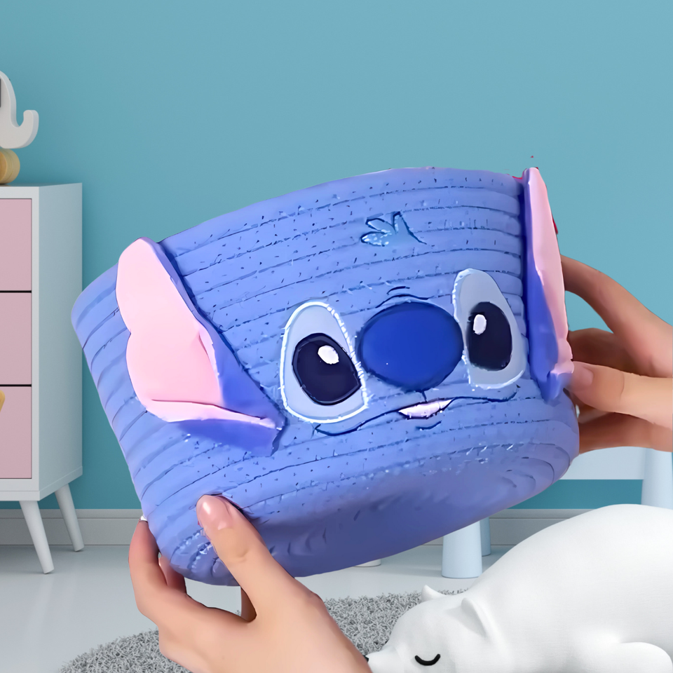 Disney Stitch Rope Storage Basket 3D Lilo & Stitch Authentic Woven ...