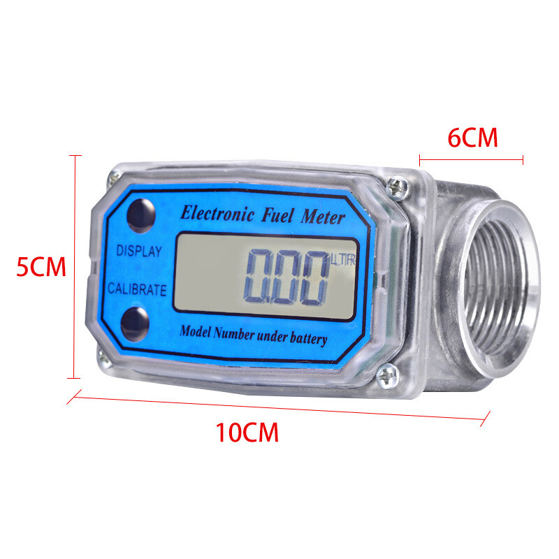Turbine Digital Diesel Water Fuel LCD Display Flow Meter Oval Gear Flow ...