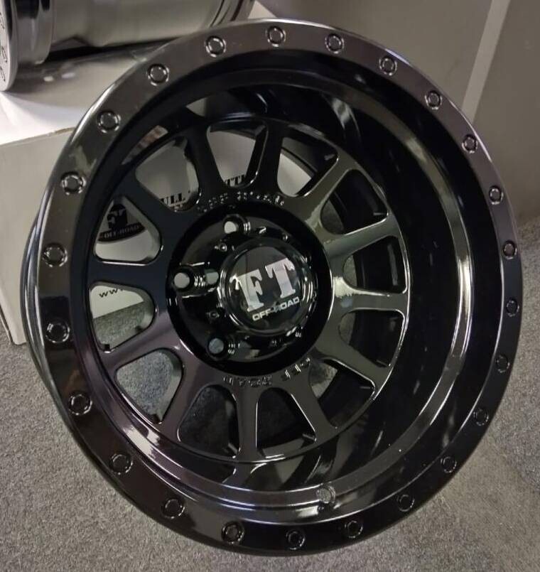 4 ~ 16x10 Full Throttle FT5092 5x139.7 (5x5.5") gloss black wheels ...