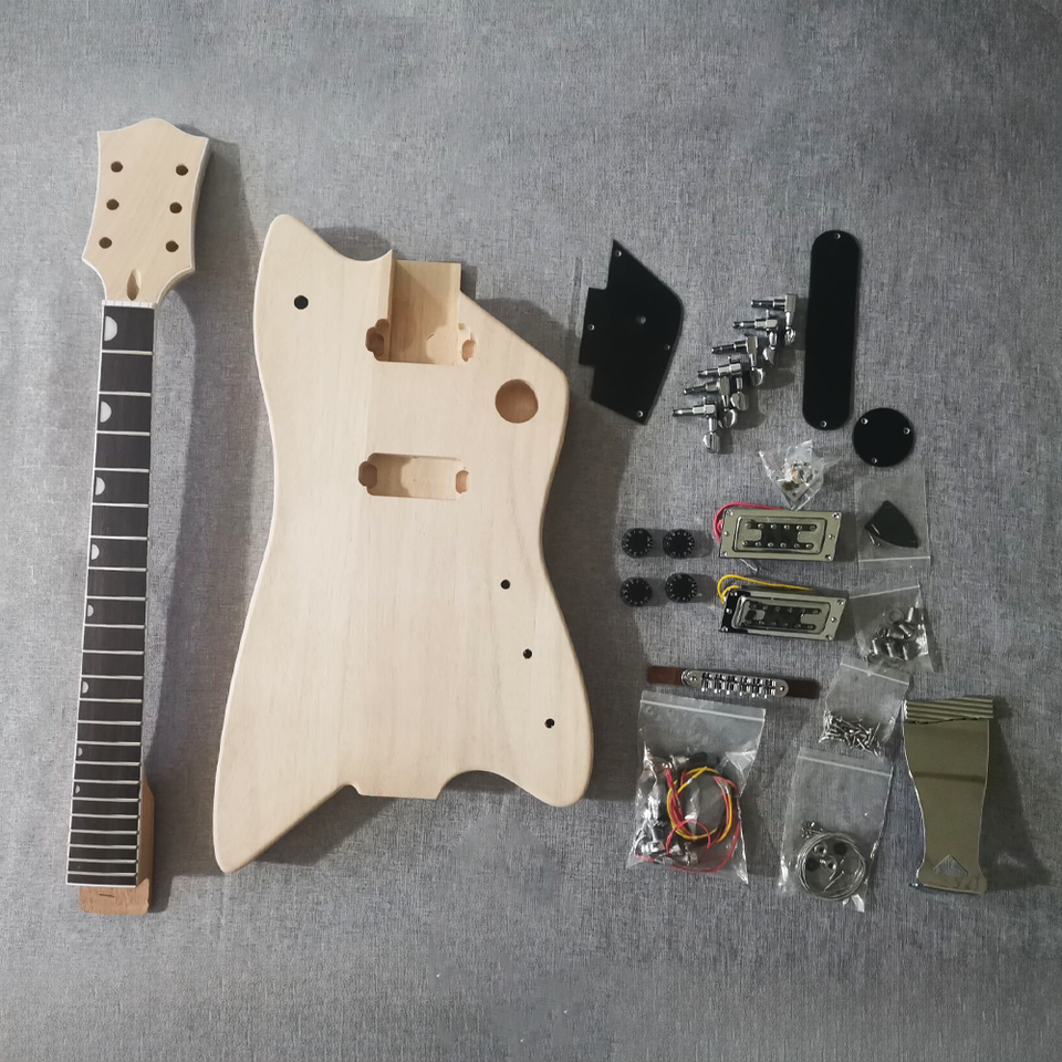 DIY Unfinished dean Electric Guitar Kit with Unique Body Shape I-shaped ...