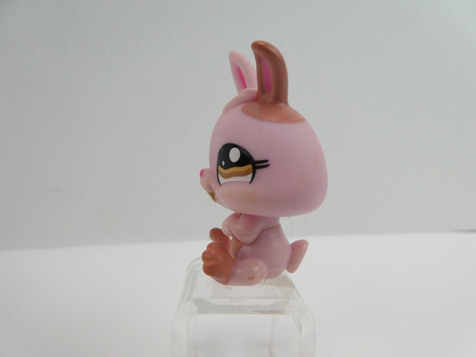 Littlest Pet Shop #1366 Pink & Tan Dwarf Rabbit Bunny with Brown Eyes ...