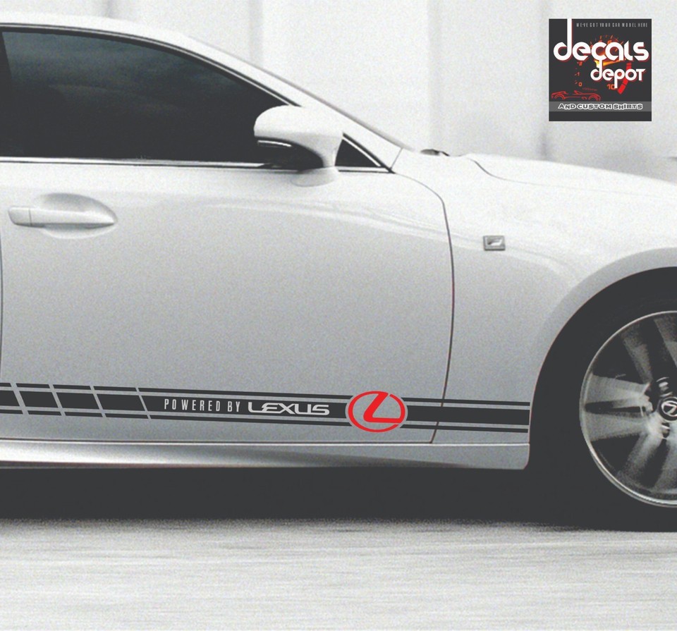 Racing stripes, sporty vinyl decal, Lexus rx, is, f-sport, es, ls, ls ...