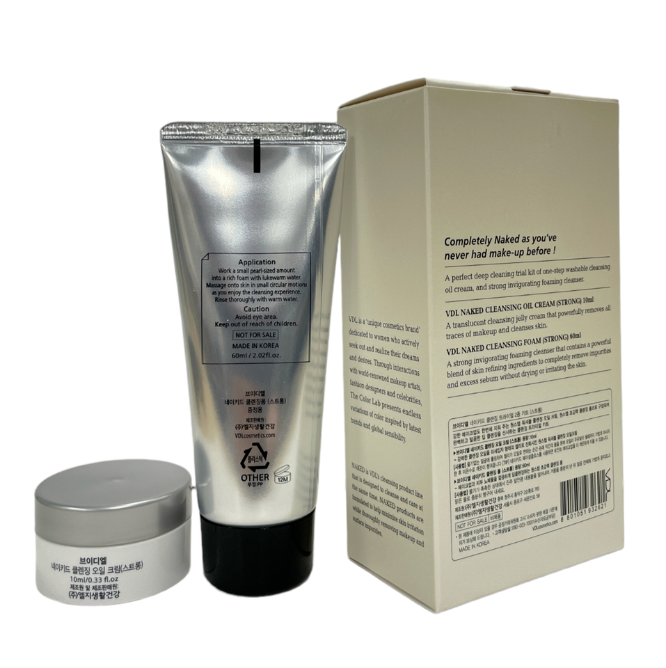 VDL Naked Cleansing Trial Kit, Oil Cream(10ml) & Foam(60ml) NEW,As Seen In Pics | eBay