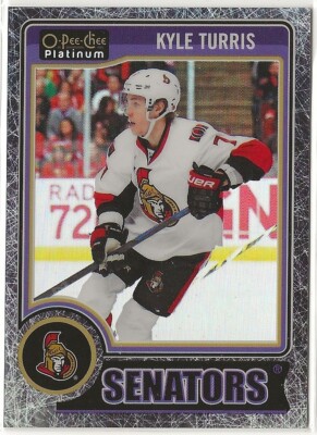 2014 2014-15 O-Pee-Chee Platinum Black Ice #22 Kyle Turris 20/25 Ottawa ...