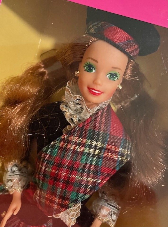 RARE BOX Print Barbie SCOTTISH Dolls of the World Special Edition 1990 ...