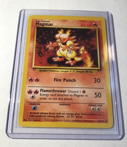 MAGMAR - Base Set - 36/102 - Uncommon - Pokemon Card - Unlimited ...