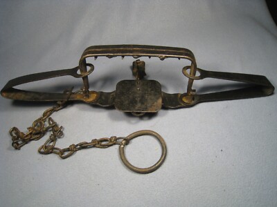 Rare Large Antique # 4 Triumph Trap Co. Inorr Kangaroo Long Spring Trap ...