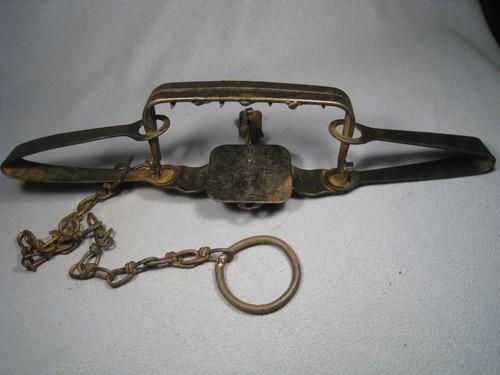 Rare Large Antique # 4 Triumph Trap Co. Inorr Kangaroo Long Spring Trap ...