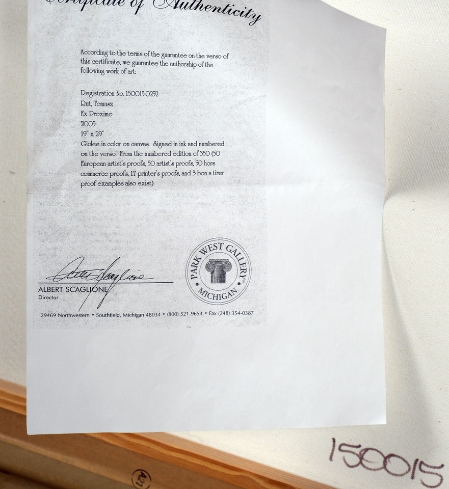 Tomasz Rut "Ex Proximo" Signed L.E. 97/350 Gilded Matted & Fileted ...