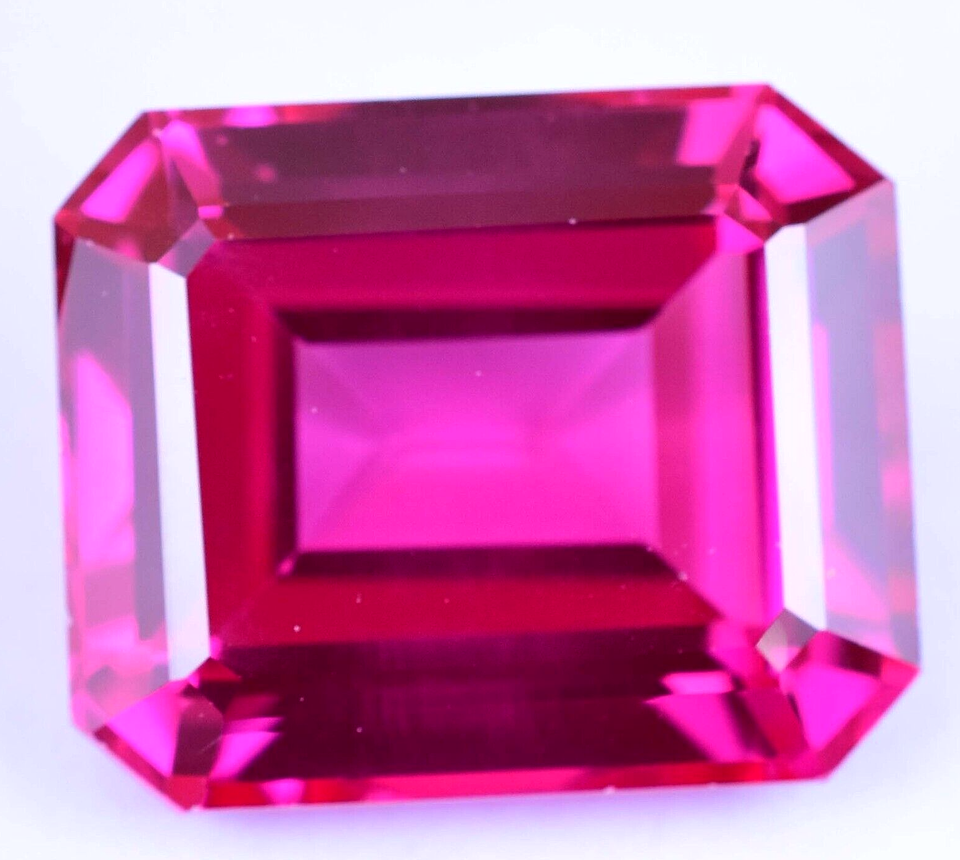 Flawless Natural Mogok Pink-Red Ruby 64.80 Ct Octagon Certified Loose ...