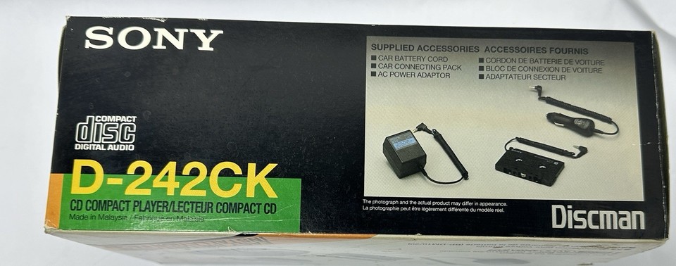 Sony D-242CK Discman ESP W/Car Kit Portable CD Player Walkman NEW IN ...