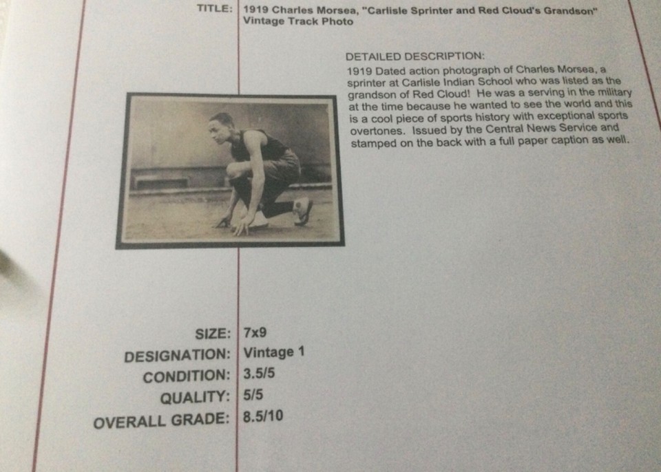 1919 Charles Morsea,"Carlisle Sprinter &Red Cloud's Grandson"Vintage ...