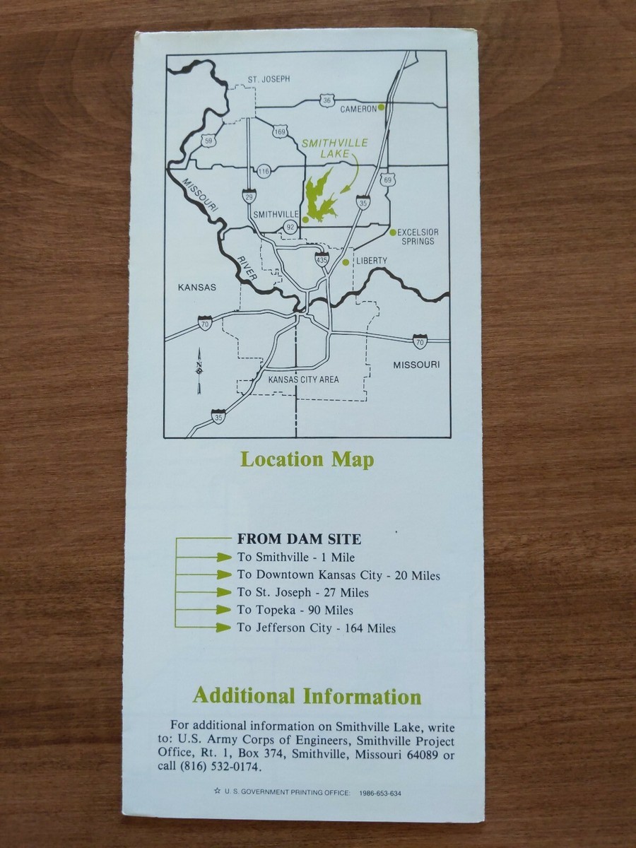 Old Smithville Lake Missouri Map