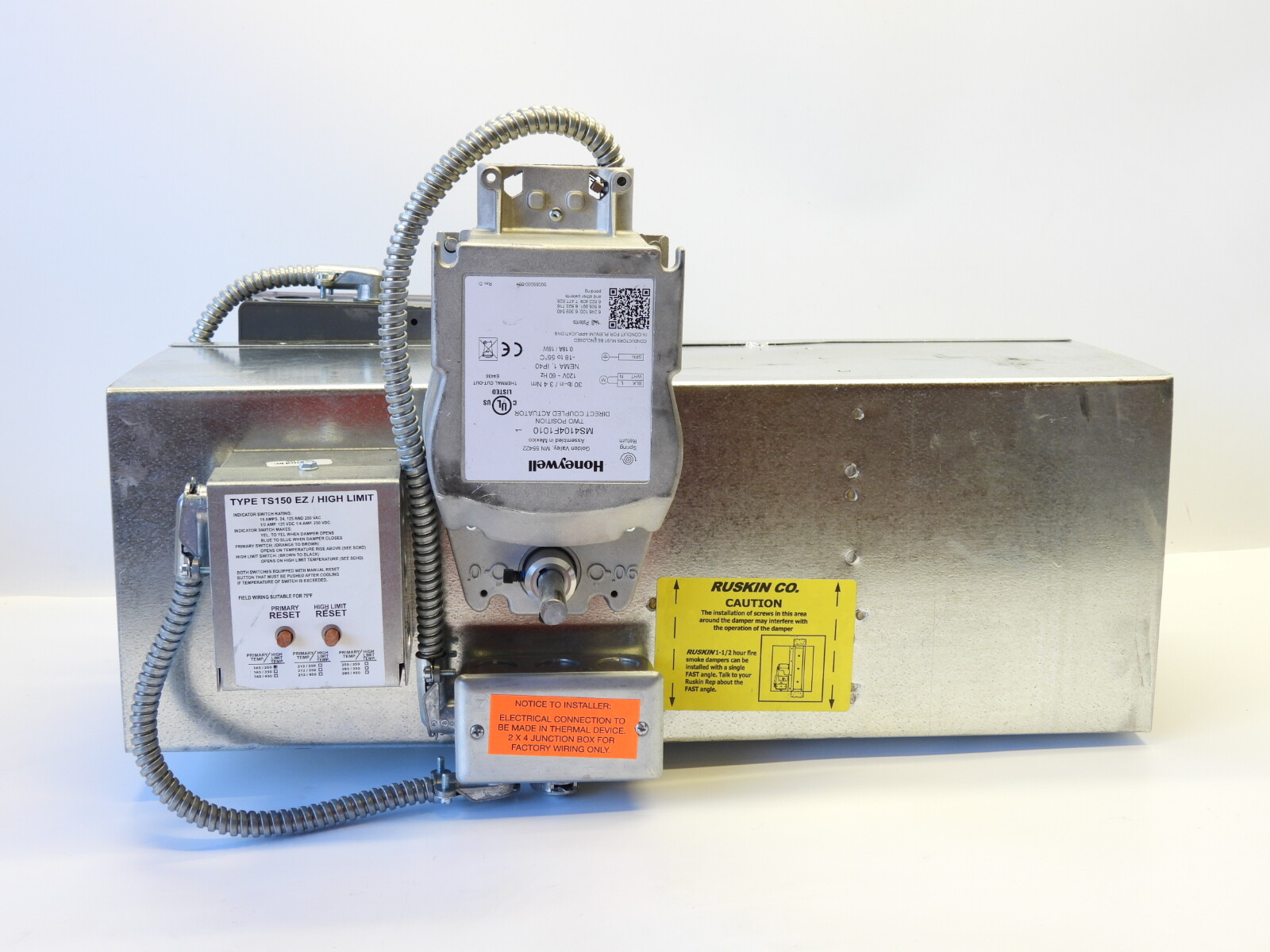 Ruskin Combination Fire And Smoke Detector FSD60 8x8x22 | eBay