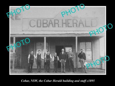 OLD 8x6 HISTORICAL PHOTO OF THE COBAR HERALD NEWSPAPER BUILDING c1895 ...
