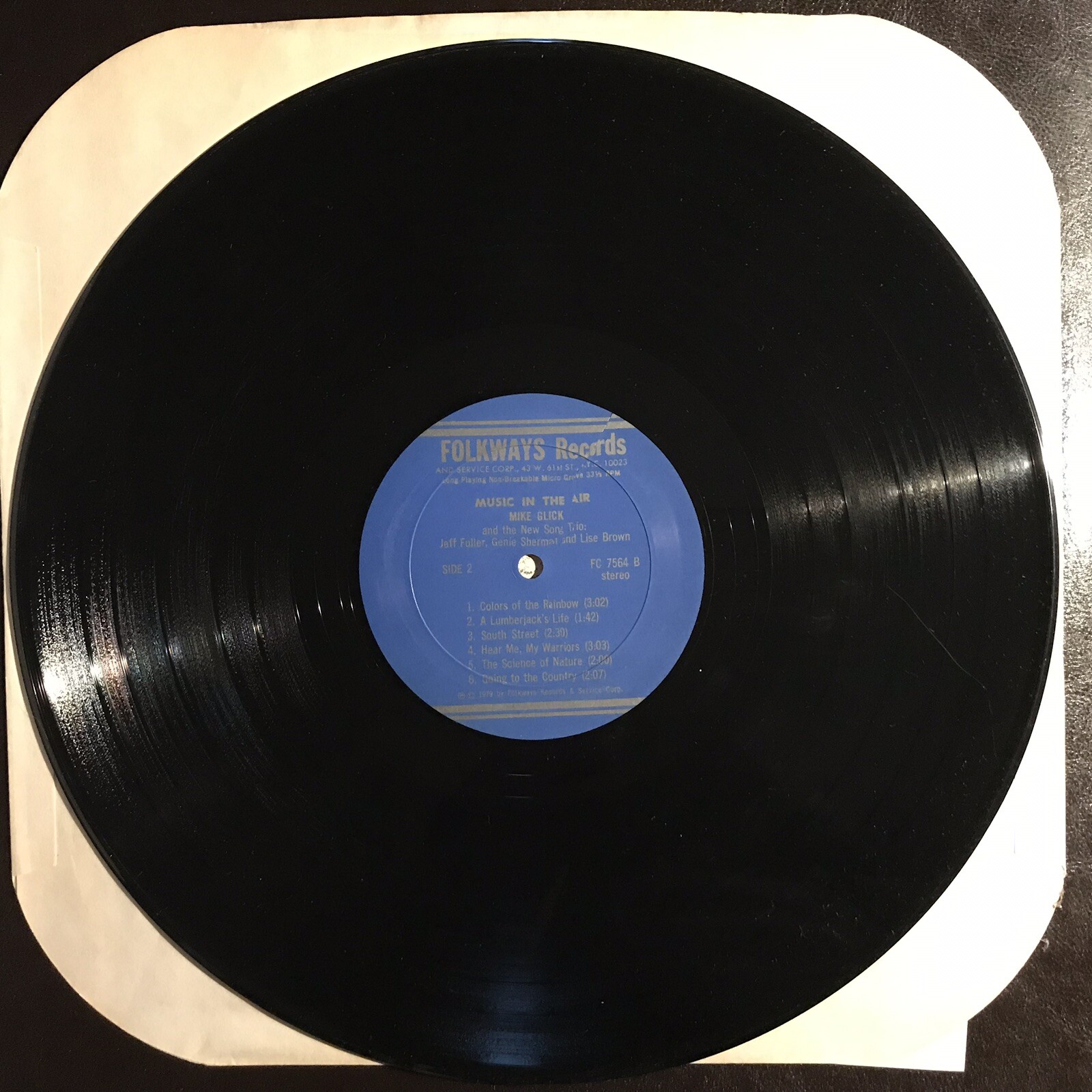 Mike Glick / New Song Trio MUSIC IN THE AIR vinyl LP Folkways PLAY ...