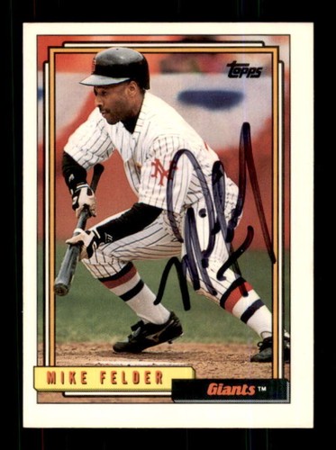 1992 Topps #697 Mike Felder AUTOGRAPHED!! Giants 239902 | eBay