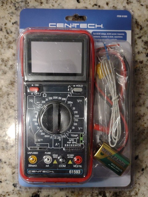 11 Function LCD Digital Multimeter With Audible Continuity AC DC Cen ...