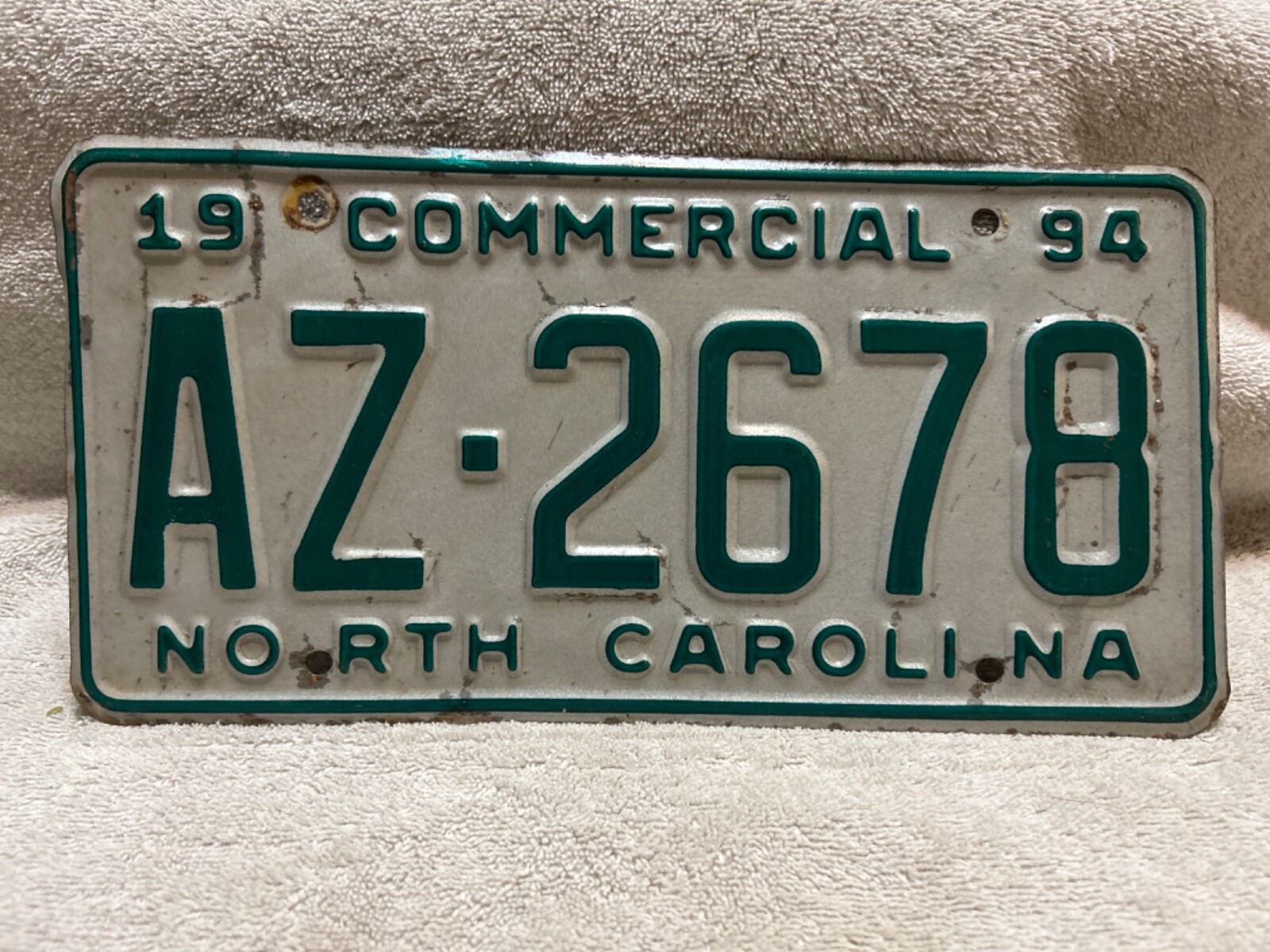 Vintage 1994 North Carolina Commercial License Plate | eBay