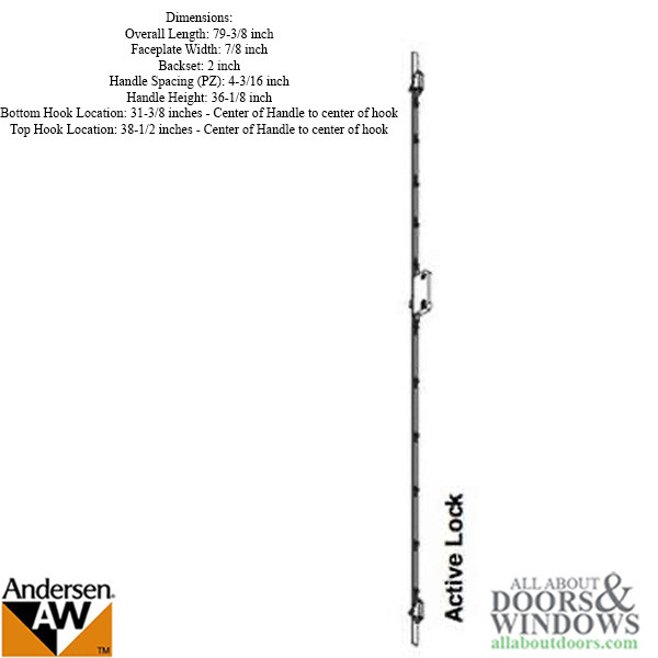 Andersen Active Multipoint Lock French Wood Hinged 611 Door Stainless ...