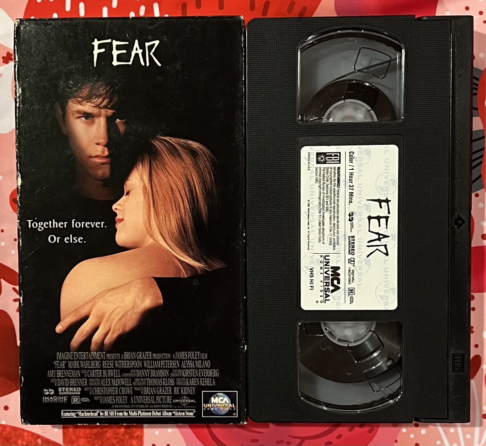Fear (VHS, 1996) Mark Wahlberg Reese Witherspoon Alyssa Milano Thriller ...
