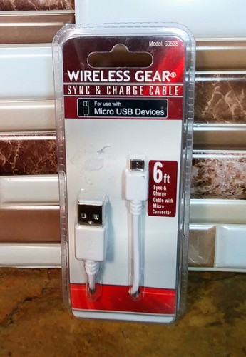 Wireless Gear For Use With Micro-USB Devices • 6-Ft. • Sync & Charge ...
