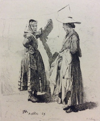 Ernest Meissonier die Wäscherinnen Dvd-Brenner Alphonse Lane (1872-1936 ...