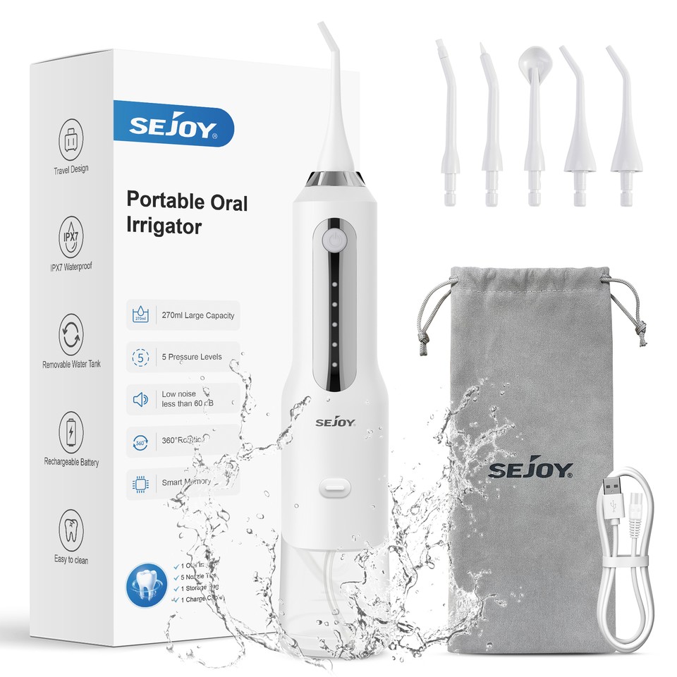 SEJOY Cordless Oral Teeth Irrigator Water Jet Dental Flosser 270ML ...