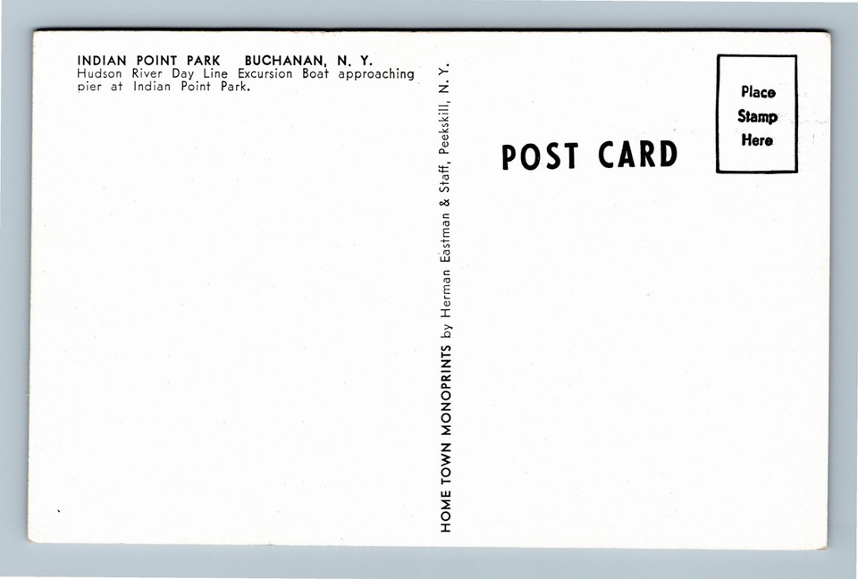 Hudson River Day Liner Indian Point Park Buchanan New York White Border ...