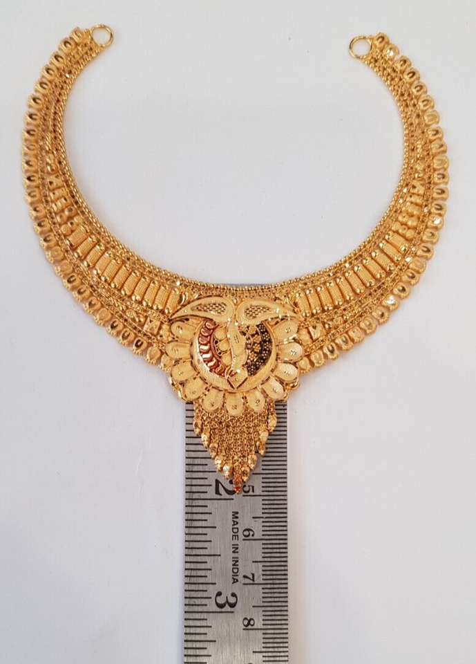 Designer Plain Yellow Gold Hallmark 22K Solid Gold Indian Traditional ...