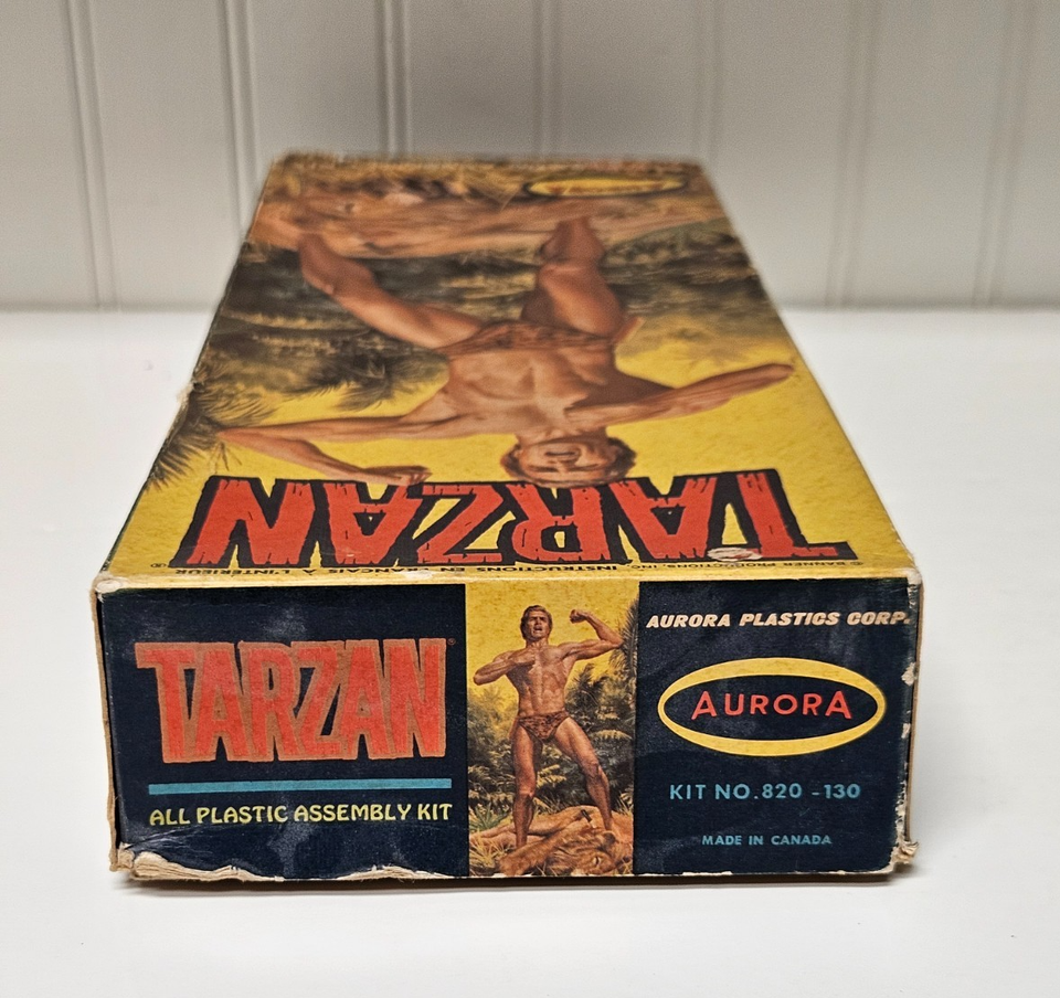 Vintage Aurora 1967 Tarzan Model Kit - Empty Box and Instruction Sheet ...
