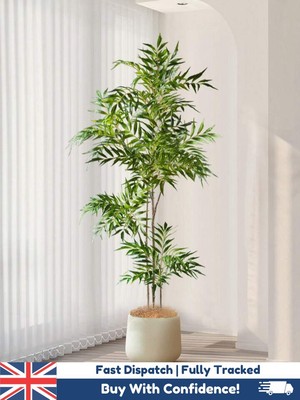 Artificial Bamboo Plant Tall Indoor Green Tree Home Office Corner Decor ...