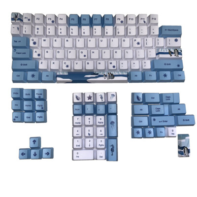 Penguin Cute Keycap PBT 118 Keys Keycaps OEM For 6.25X Space Cherry MX ...