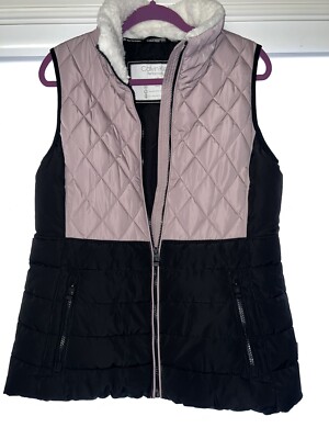 Calvin Klein Performance Vest With Sherpa Neckline Size Lg | eBay