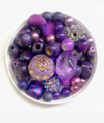 20 purple loose beads Mix Lot! Purple Variety purple assortment Jewelry ...