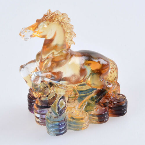 Liuli Animal Horse Sign Dragon Figurine Paperweight Beautiful ...