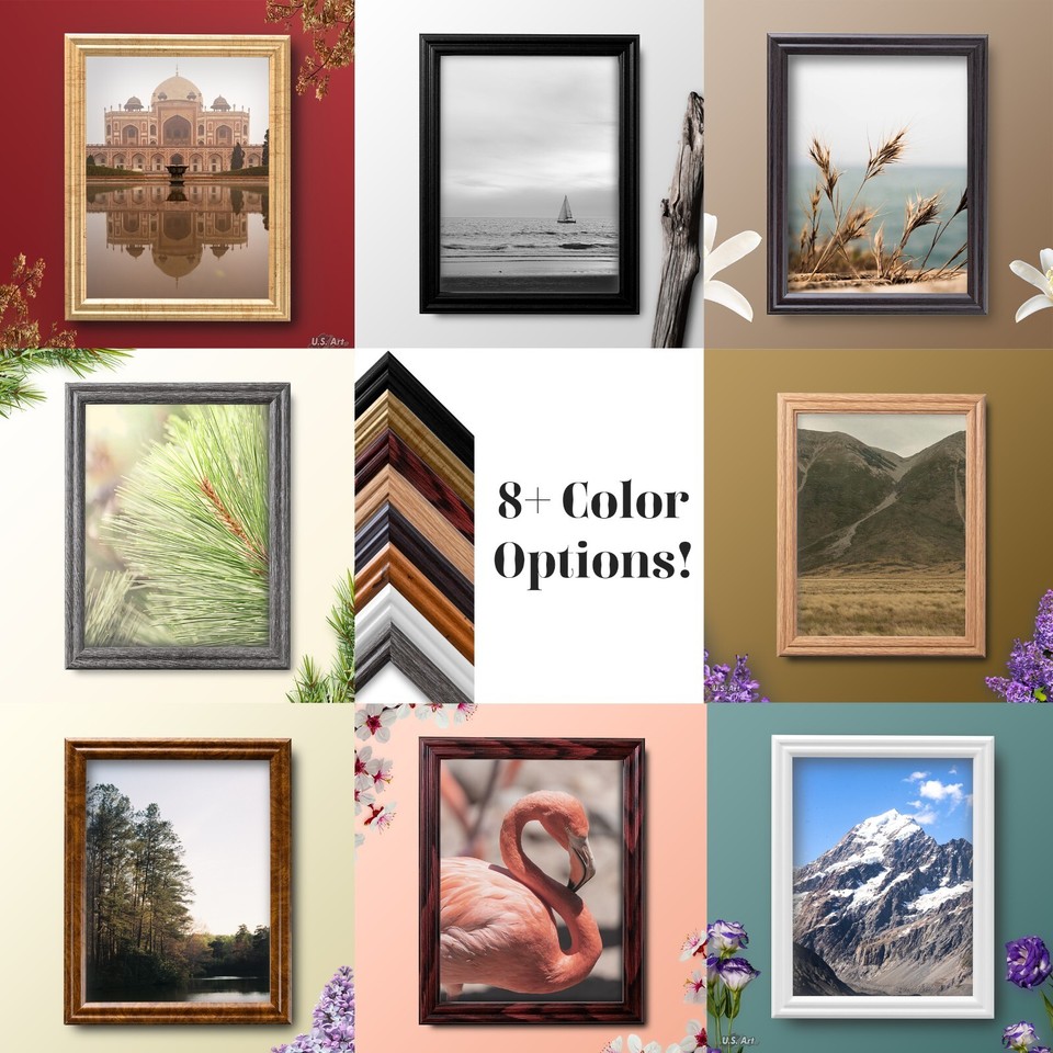 US ART Frames .75" Black Solid Poplar Wood Picture Poster Frames S-A | eBay