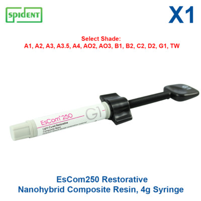 Dental Spident EsCom250 Restorative Nanohybrid Flowable Composite 4g ...