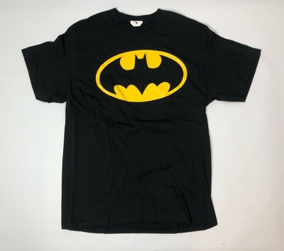 Batman TM & DC Comics Men's T-Shirt Size Large Black Yellow 115665 NWOT ...